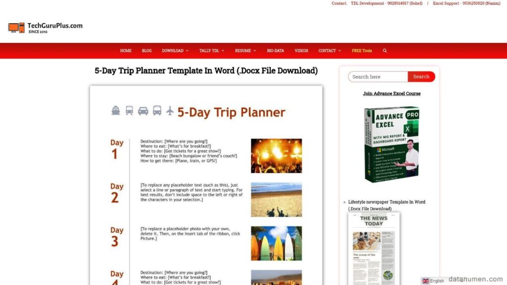 11 Best Word Travel Itinerary Template Sites (2024) [FREE]