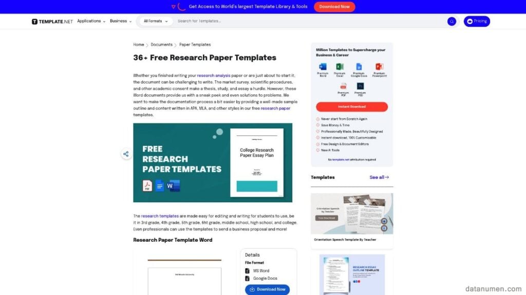 11 Best Word Research Paper Template Sites (2024) [FREE]