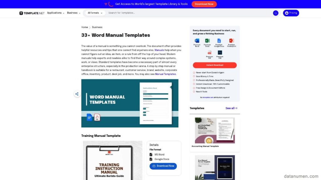 Los 11 mejores sitios de plantillas de manuales de capacitación en Word (2024) [GRATIS]