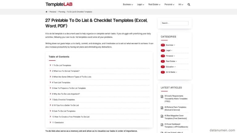 11 beste Word-checklist-sjabloonsites (2024) [GRATIS]