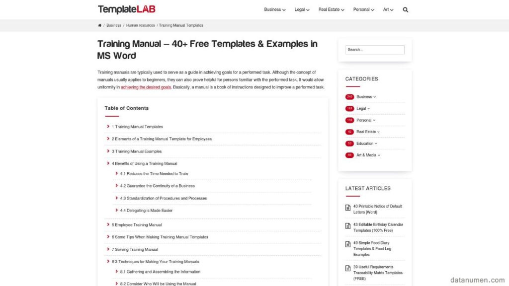 11 Best Word Training Manual Template Sites (2024) [FREE]