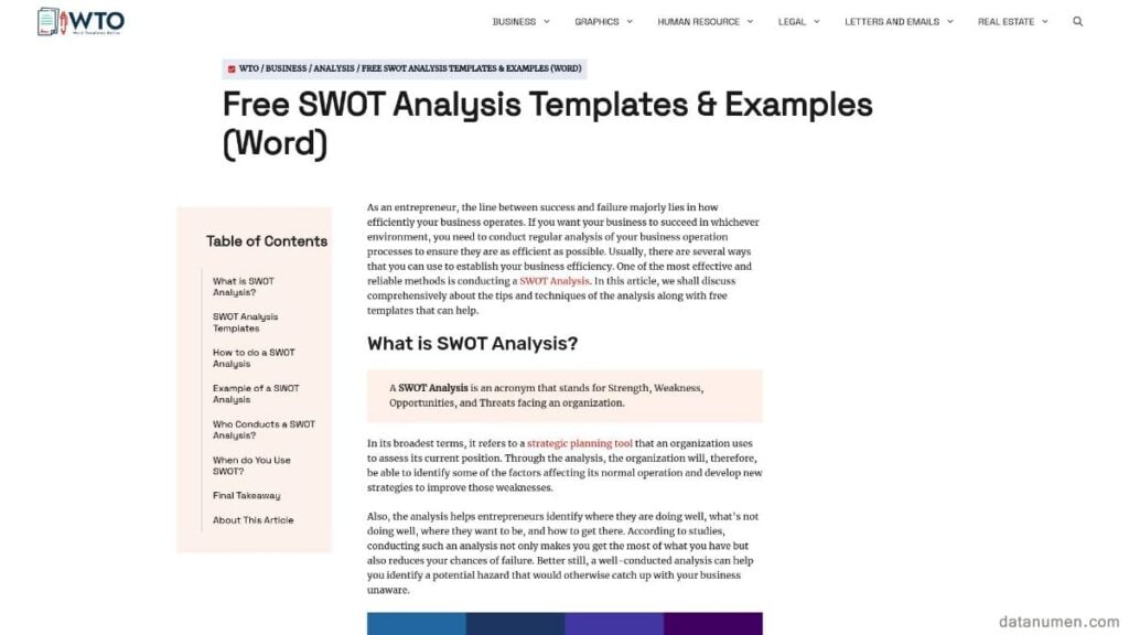 11 Best Word SWOT Template Sites (2024) [FREE]