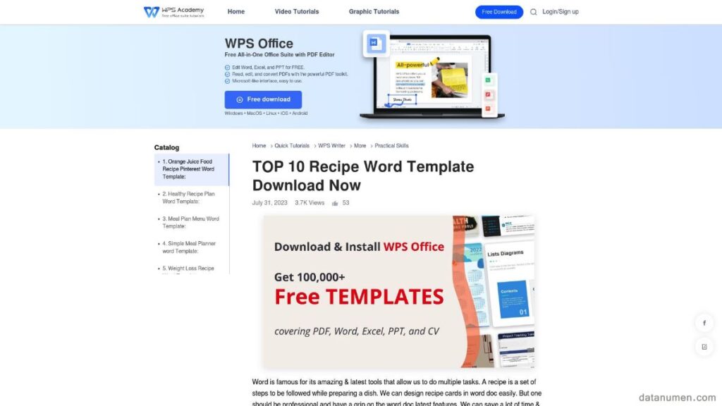 11 Best Word Recipe Template Sites (2026) [FREE]
