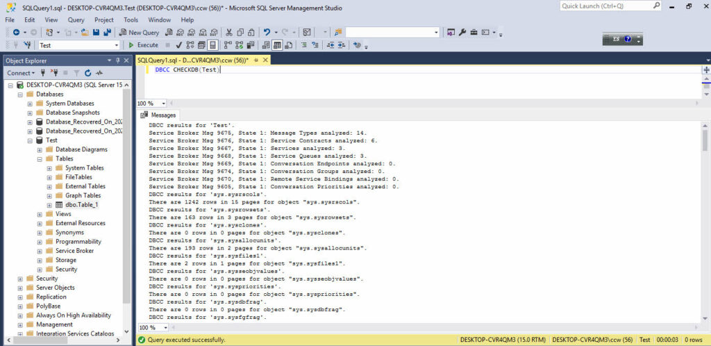 DBCC CHECKDB: MS SQL Server Database Health Guide